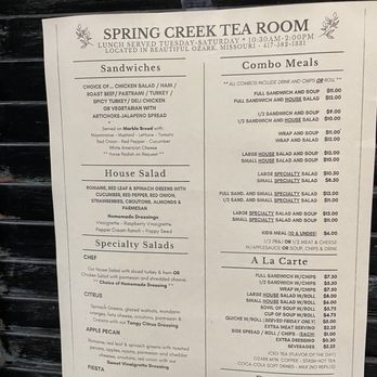 SPRING CREEK TEA ROOM - Updated December 2025 - 74 Photos & 69 Reviews ...