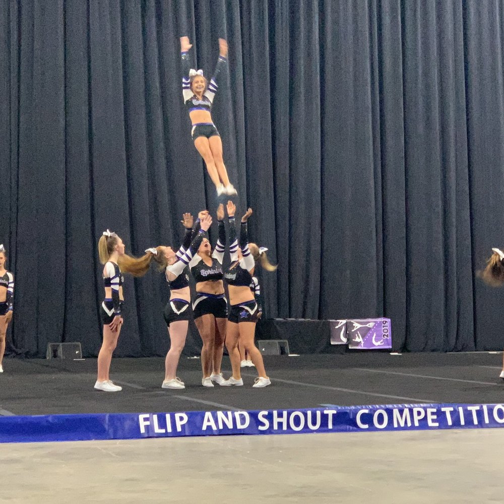 Straddle Position Cheerleading Clipart