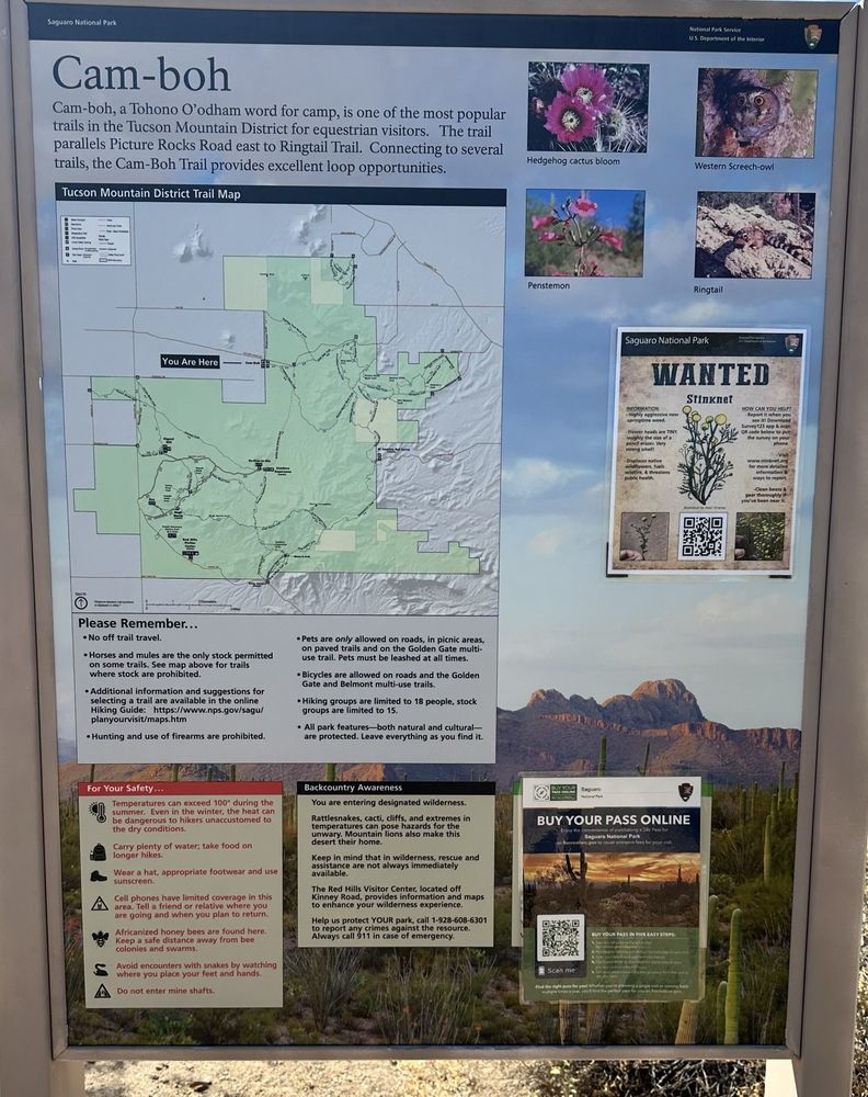 CAM-BOH TRAILHEAD - Updated May 2024 - 9401 W Picture Rocks Rd, Tucson ...