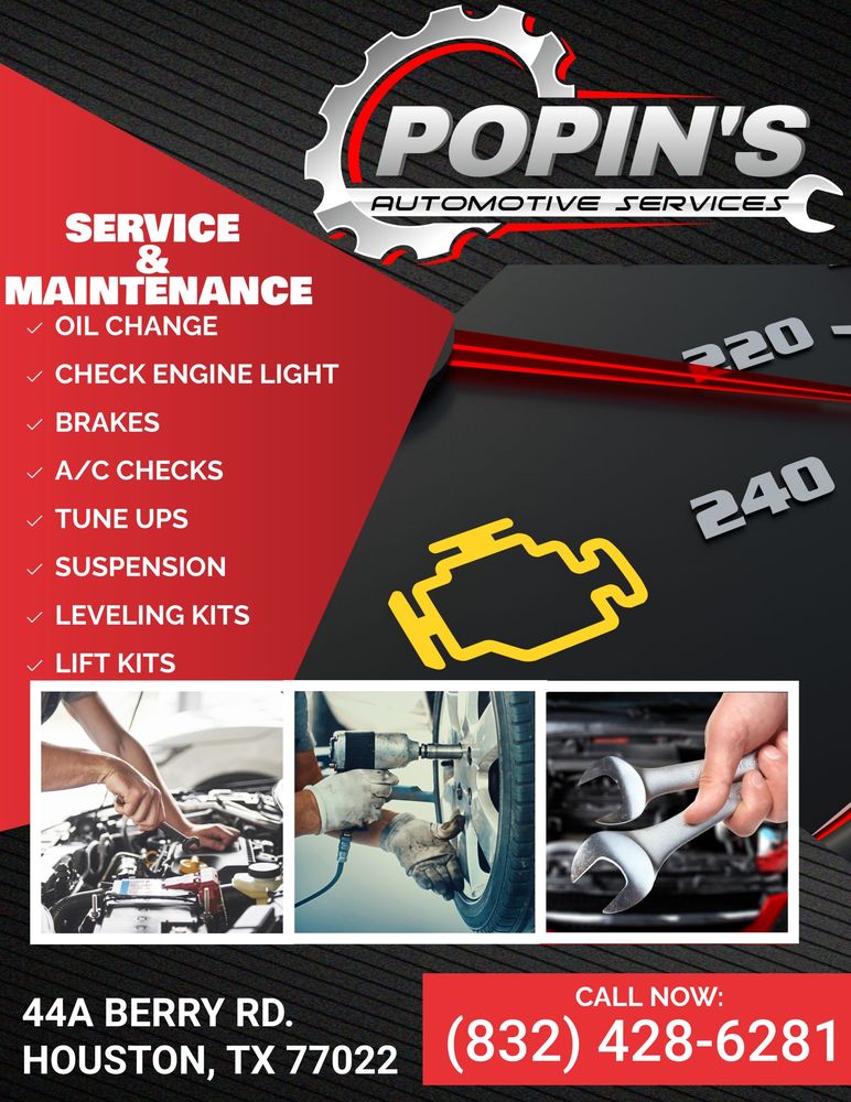 POPIN AUTOMOTIVE AND TIRES - Updated July 2025 - 44A Berry Rd, Houston ...