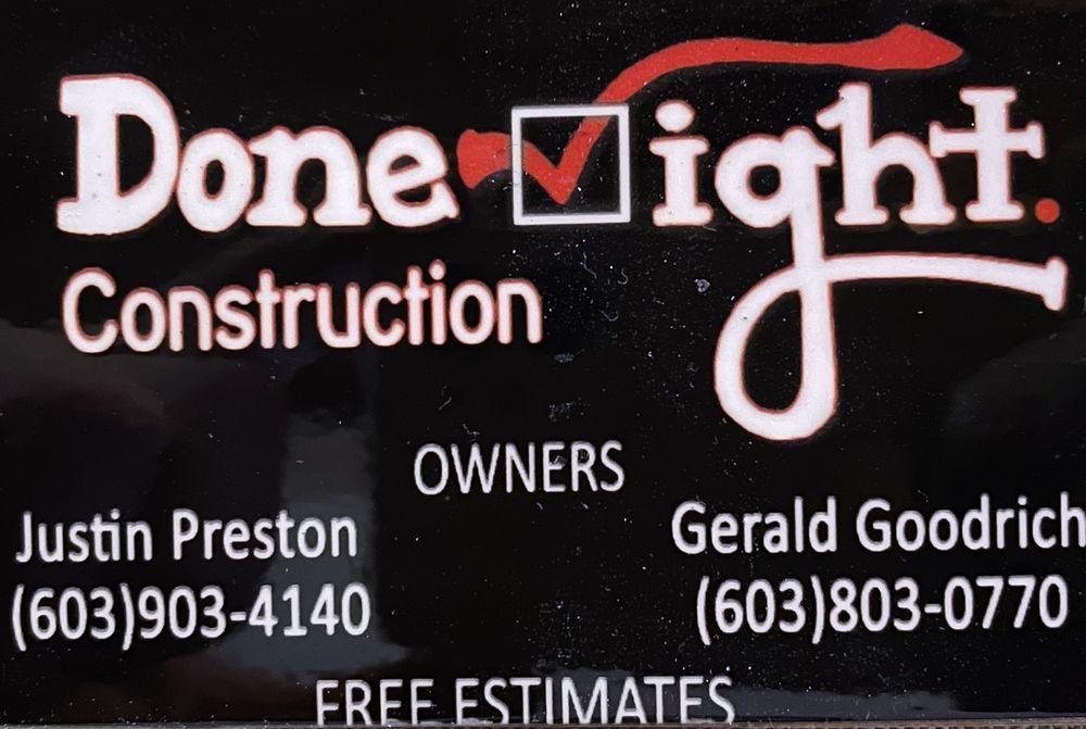 DONE RIGHT CONSTRUCTION - Updated October 2025 - 30 Photos - Keene, New Hampshire - General ...