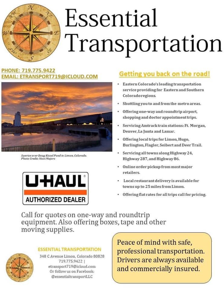 ESSENTIAL TRANSPORTATION - Updated April 2024 - Limon, Colorado ...