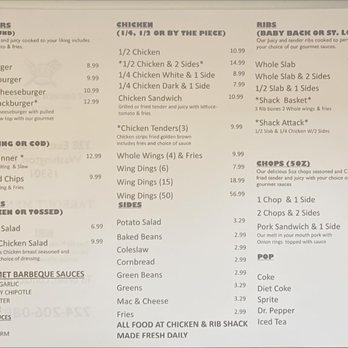 THE CHICKEN & RIB SHACK - Updated June 2025 - 328 E Maiden St ...
