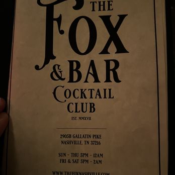 THE FOX BAR & COCKTAIL CLUB - Updated July 2024 - 533 Photos & 186 ...