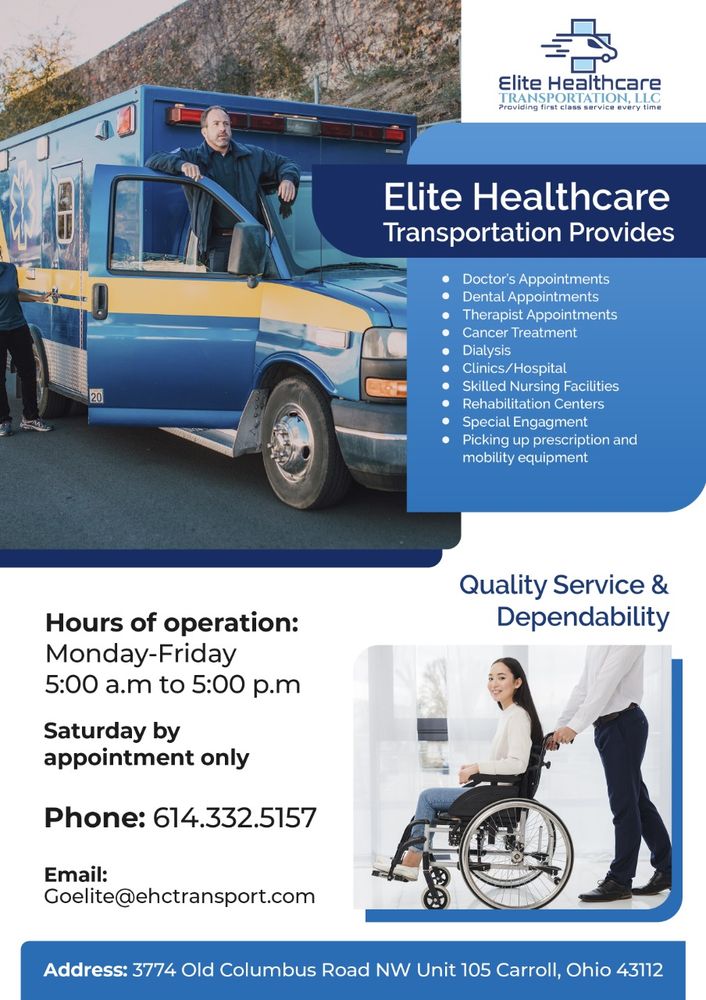ELITE HEALTHCARE TRANSPORTATION - Updated April 2025 - 3774 Old ...