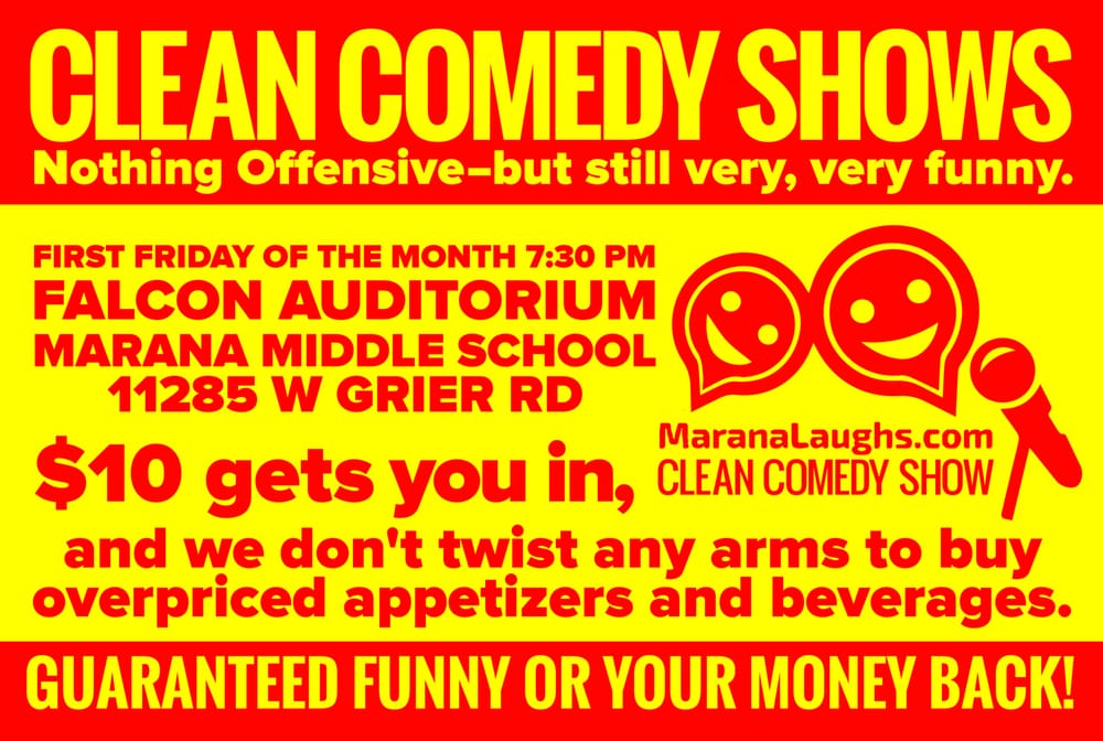 MARANA LAUGHS CLEAN COMEDY SHOWS - Updated August 2025 - 8000 N ...