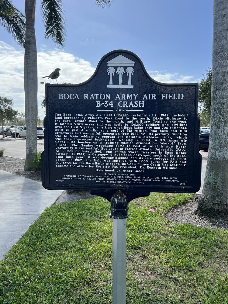 BOCA RATON ARMY AIR FIELD B-34 CRASH - Updated June 2025 - Boca Raton ...