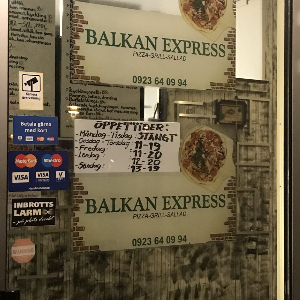 BALKAN EXPRESS - Updated October 2024 - Töre, Sweden - Pizza ...