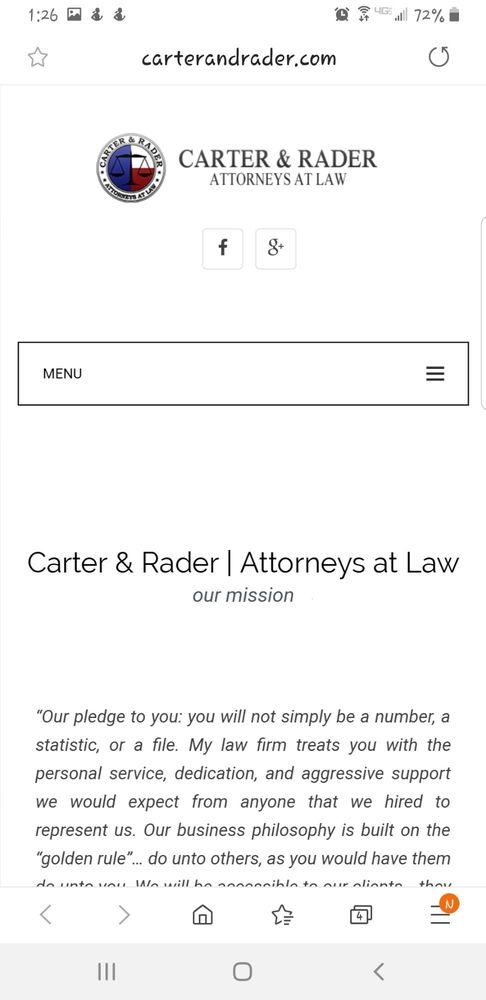 CARTER & RADER ATTORNEYS AT LAW - Updated October 2025 - 7606 ...