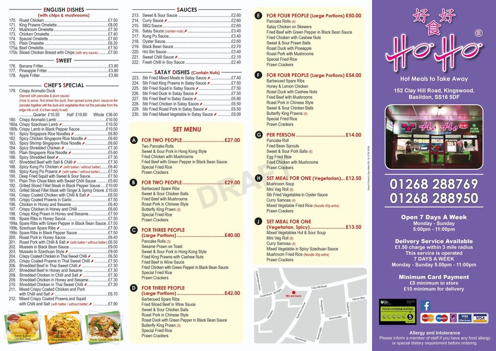 HO HO CHINESE TAKE AWAY BASILDON - Updated December 2025 - 62 Photos ...