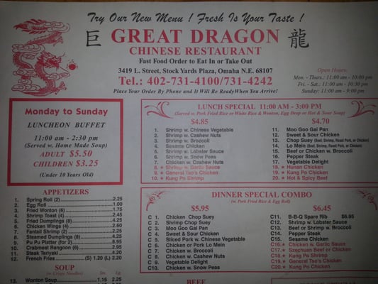 GREAT DRAGON CHINESE RESTAURANT - 25 Photos & 28 Reviews - 3419 L St ...