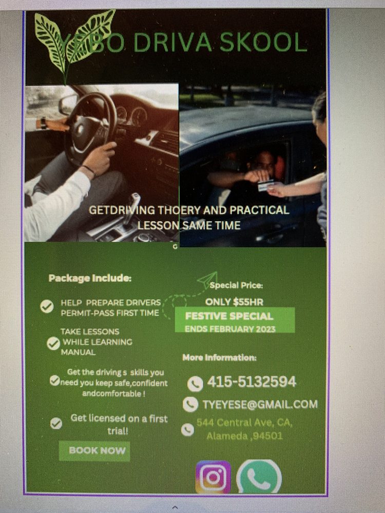YEBO DRIVA SKOOL - 544 Central Ave, Alameda, California - Driving ...