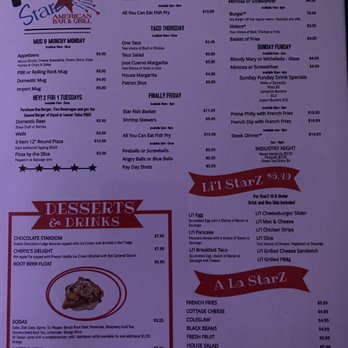 STARZ AMERICAN BAR AND GRILL - Updated December 2024 - 63 Photos & 48 ...