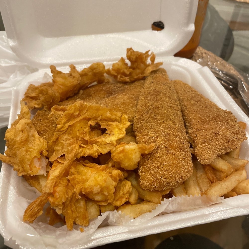 Fried Fish And Chicken Dinner