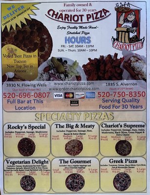 CHARIOT PIZZA - Updated December 2025 - 76 Photos & 170 Reviews - 3930 ...