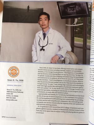 SEAN YU, DDS - IRVINE FAMILY DENTAL GROUP - Updated August 2024 - 17 ...