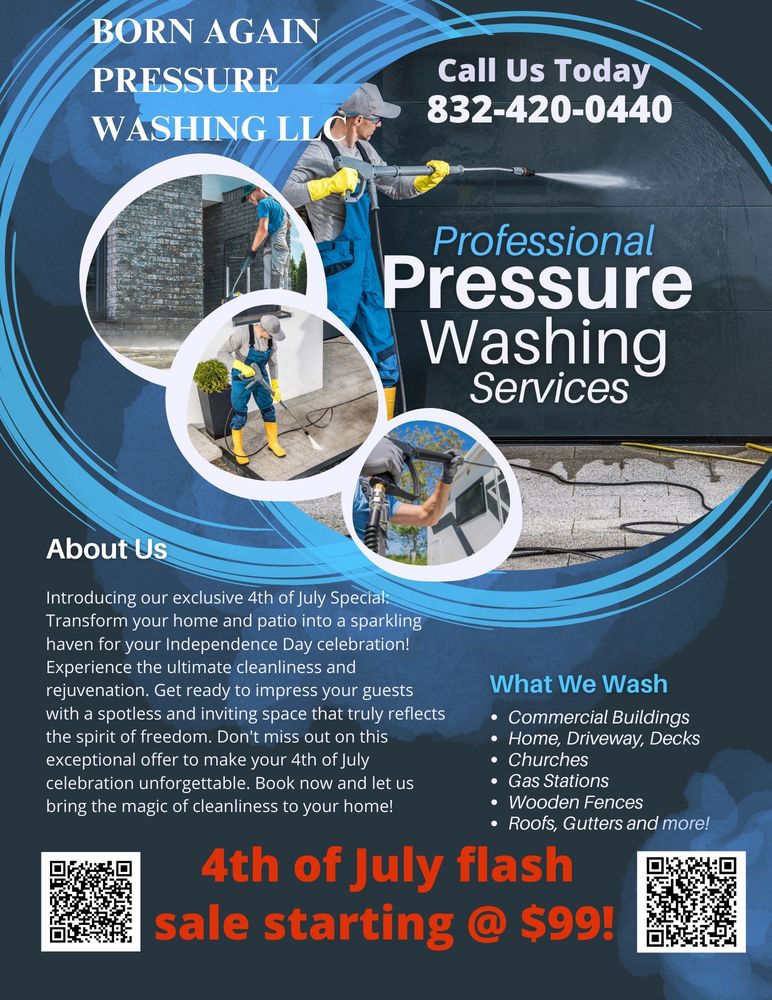 BORN AGAIN PRESSURE WASHING - Updated September 2024 - Request a Quote - Houston, Texas ...