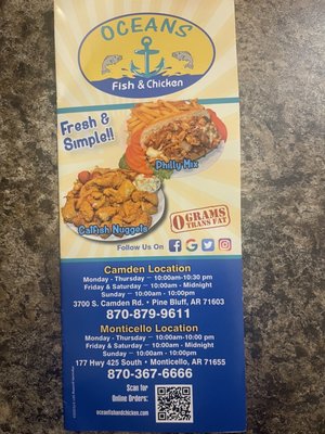 OCEAN’S FISH & CHICKEN - Updated December 2025 - 177 US-425, Monticello ...