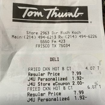 TOM THUMB - Updated December 2025 - 88 Photos & 35 Reviews - 5550 Fm ...