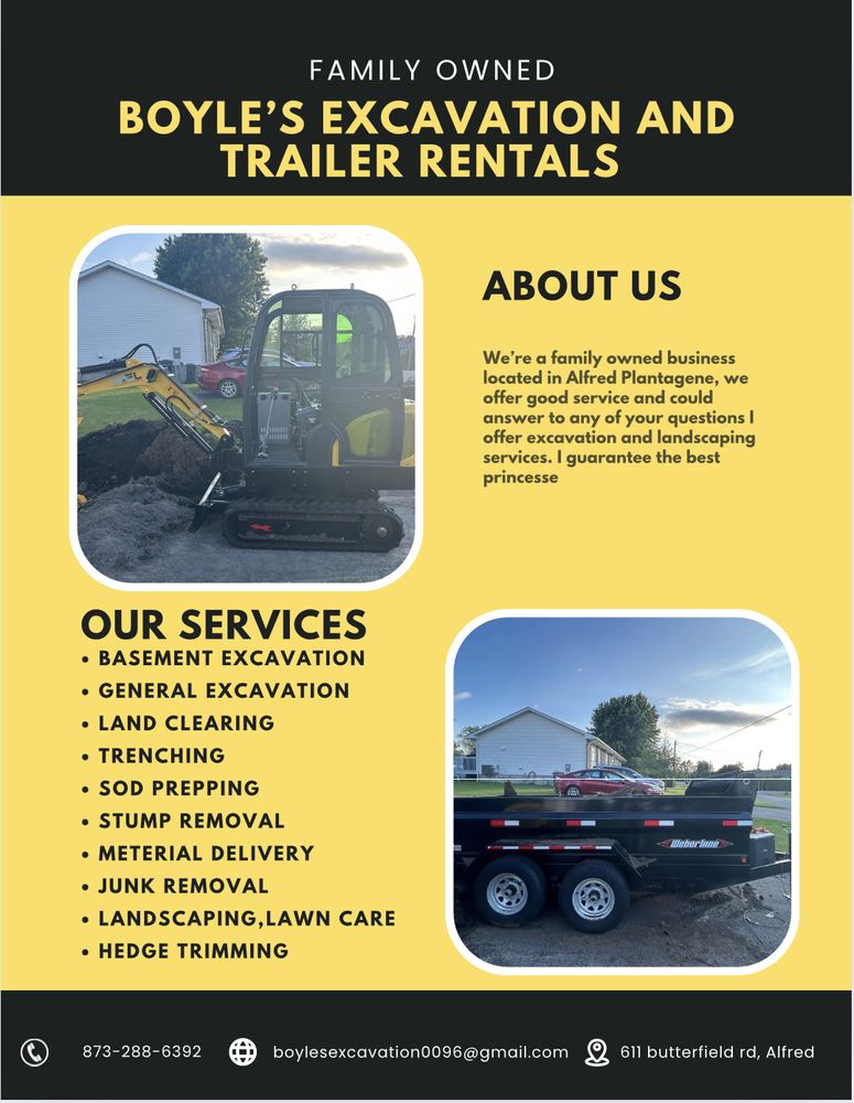 BOYLE’S EXCAVATION AND TRAILER RENTALS - Updated August 2025 - 611 ...