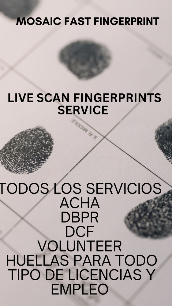 MOSAIC FAST FINGERPRINT - Updated July 2025 - Request a Quote - 2251 ...