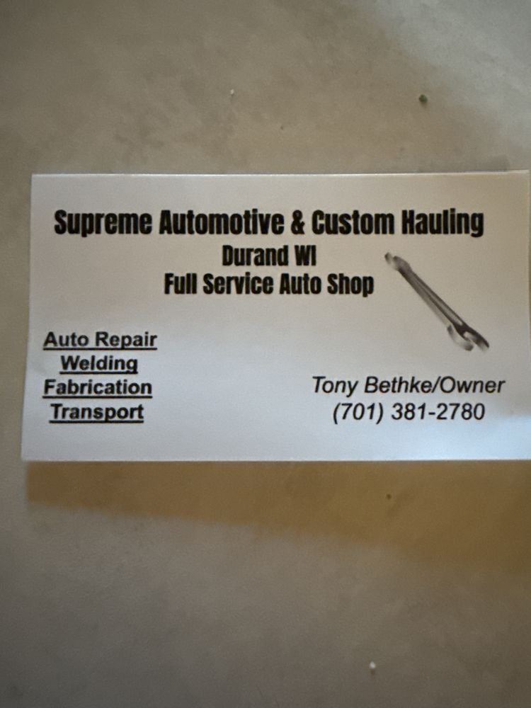 SUPREME AUTOMOTIVE - Updated November 2024 - Mondovi, Wisconsin - Auto ...