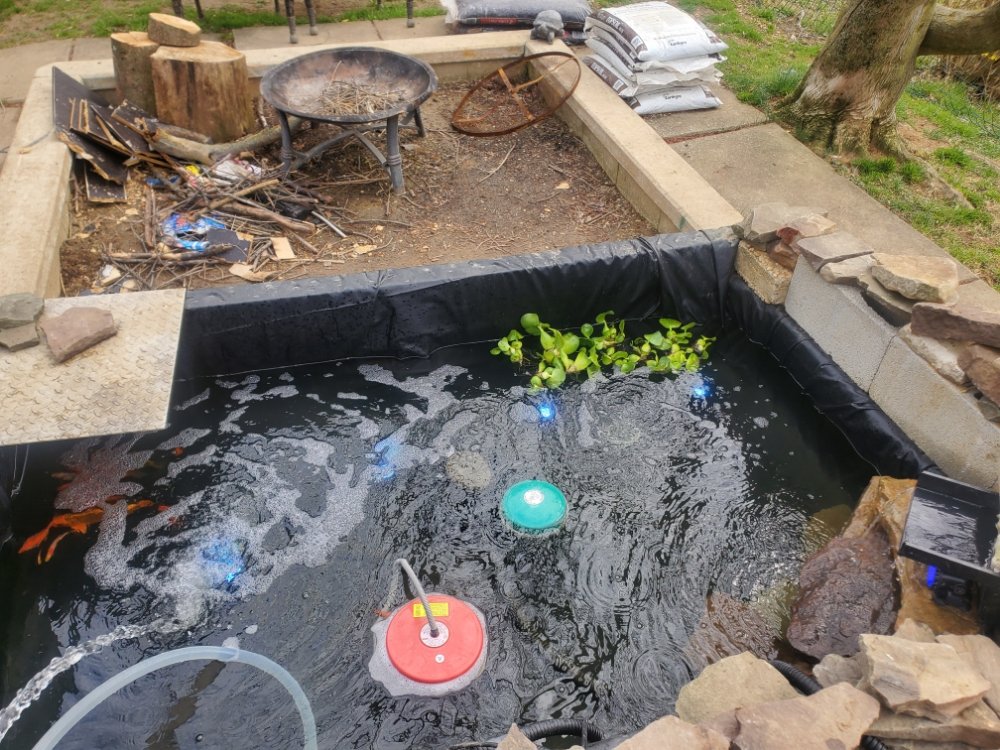 Finishing touches of pond insulation - Yelp