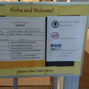 HAWAII STATE PUBLIC LIBRARY SYSTEM - KIHEI LIBRARY - Updated January ...