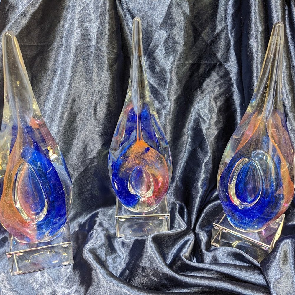 Shattered Glass Paperweight 1984