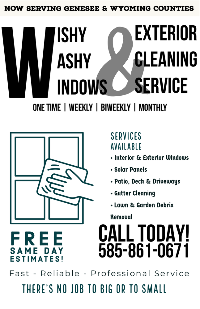 WISHY WASHY WINDOW CLEANING SERVICE - Updated July 2024 - Batavia, New ...