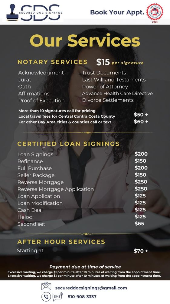 SECURED DOC SIGNINGS - Updated February 2025 - Request a Quote - Danville, California - Notaries ...