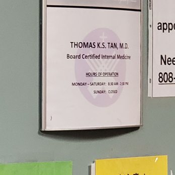 THOMAS K S TAN, MD - Updated December 2025 - 18 Reviews - 2228 Liliha ...