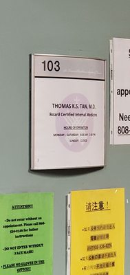 THOMAS K S TAN, MD - Updated December 2025 - 18 Reviews - 2228 Liliha ...