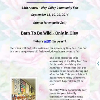 OLEY COMMUNITY FAIR - Updated August 2025 - 25 Photos - 26 Jefferson St ...