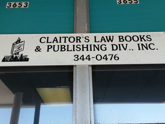 CLAITOR’S LAW BOOKS & PUBLISHING DIV - Updated August 2025 - 3165 S ...