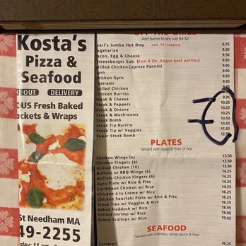 KOSTA’S PIZZA & SEAFOOD - Updated December 2025 - 49 Photos & 122 ...