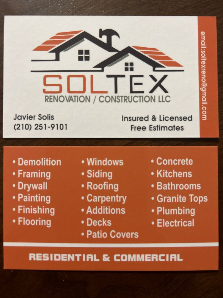 SOL-TEX REMODELING & CONSTRUCTION - San Antonio, Texas - Carpenters - Phone Number - Yelp