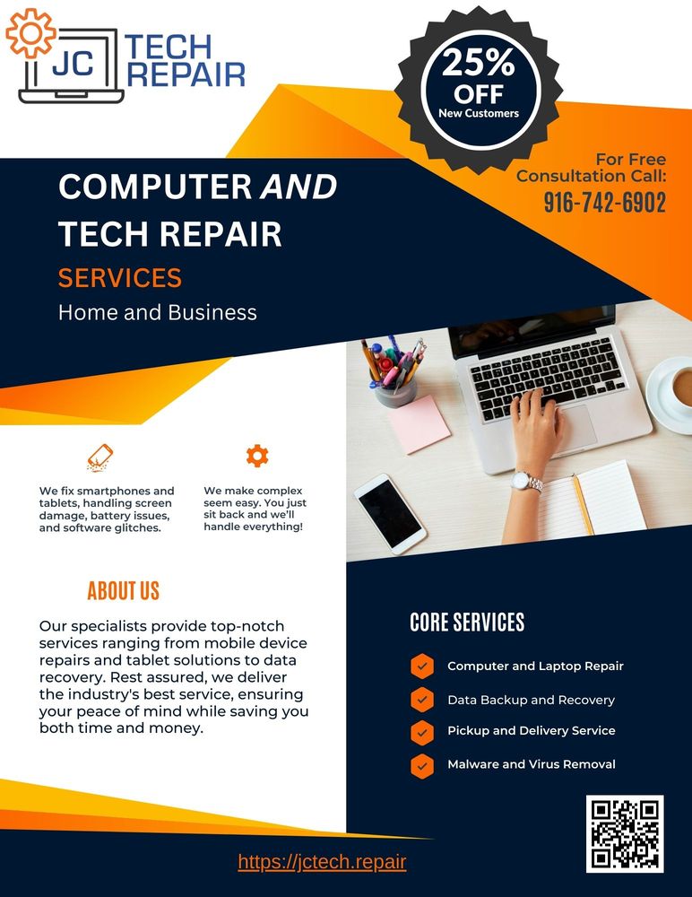 JC TECH REPAIR - Roseville, California - IT Services & Computer Repair - Phone Number - Yelp