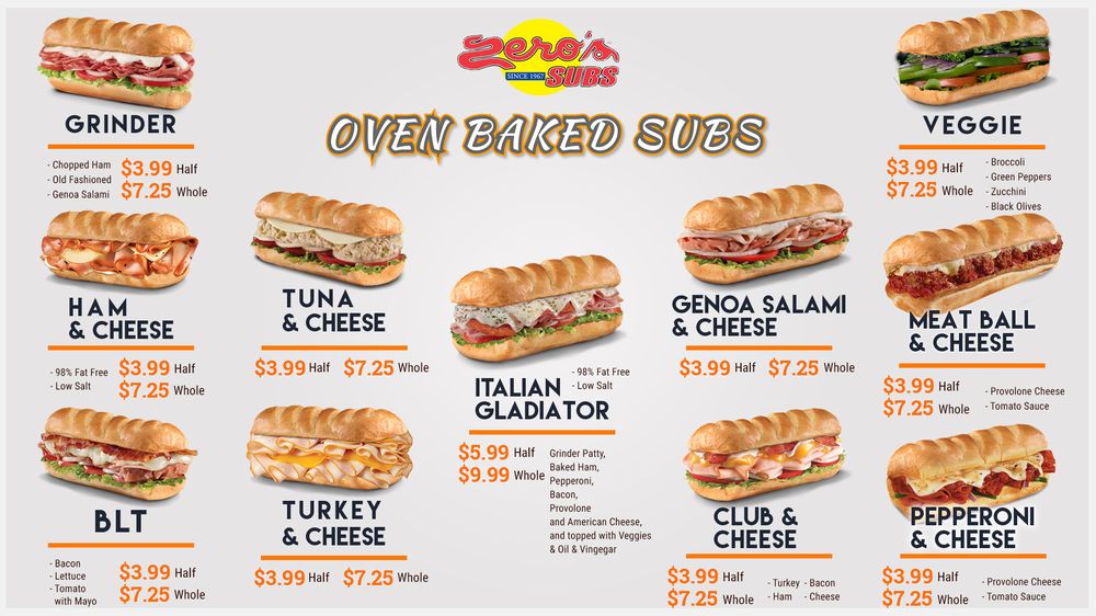 ZERO’S SUBS - Updated January 2026 - 1209 Greenview Dr, Lynchburg ...