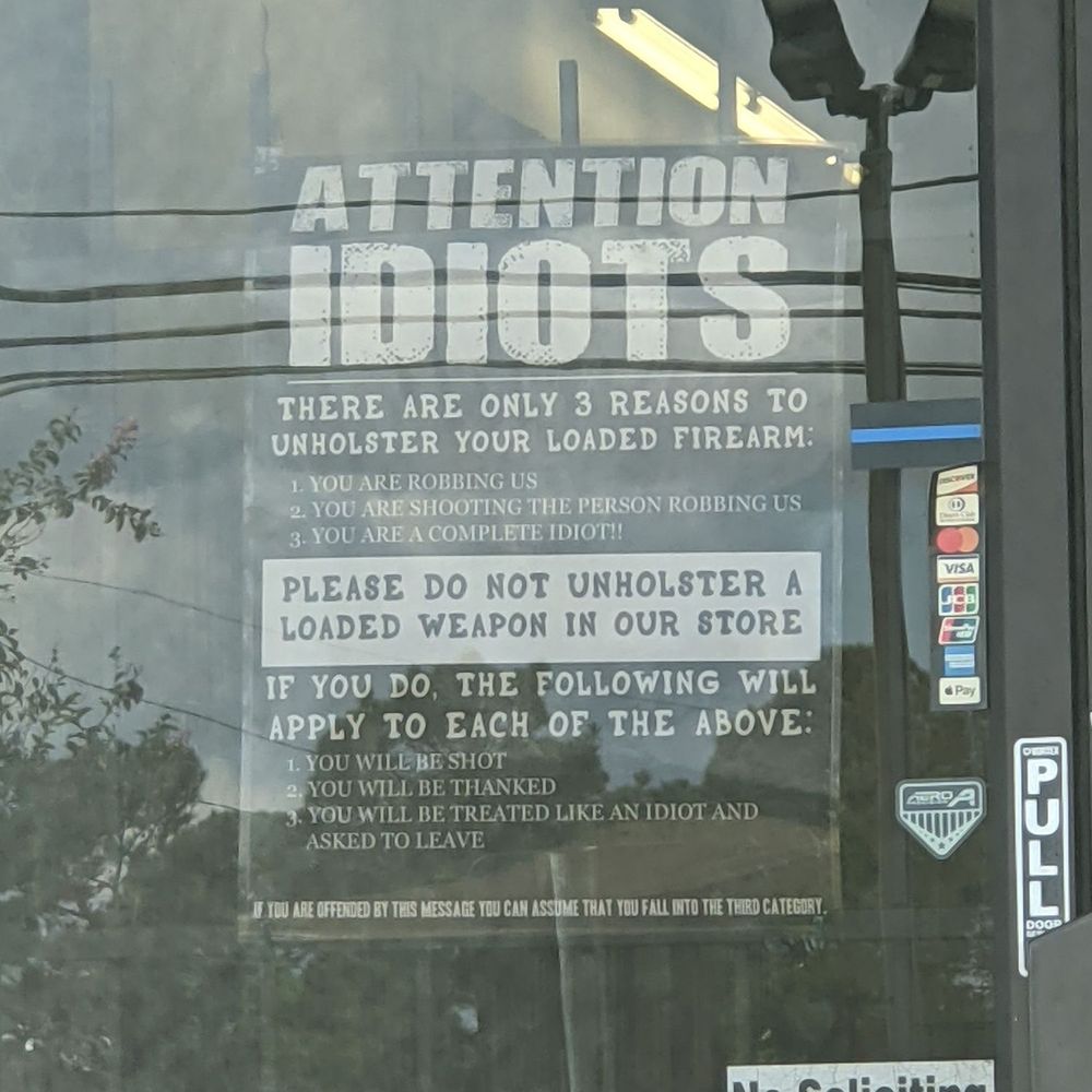 Funny Gun Store Signs
