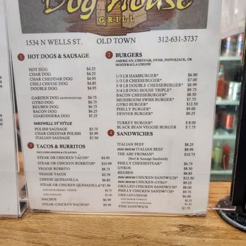 Dog house menu store