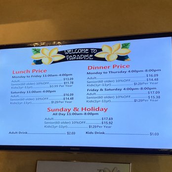 PARADISE BUFFET - Updated May 2024 - 332 Photos & 568 Reviews - 9059 ...