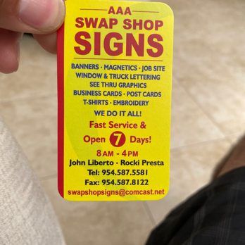 AAA SWAP SHOP SIGNS - Updated October 2025 - 3291 W Sunrise Blvd, Fort ...