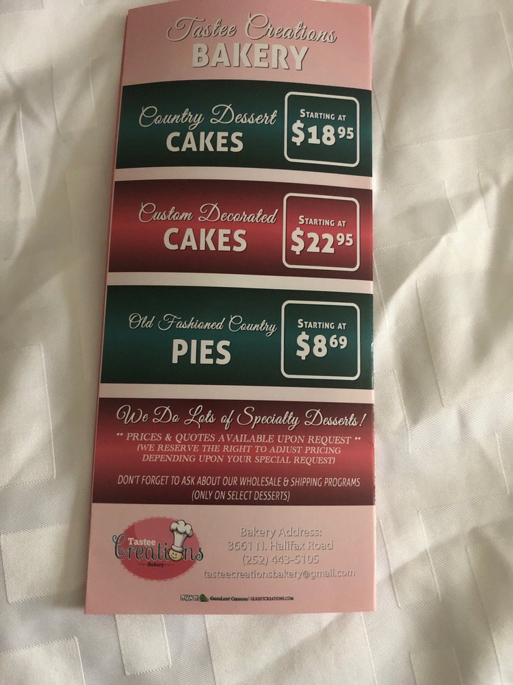 TASTEE CREATIONS BAKERY - 3635 N Halifax Rd, Rocky Mount, NC - Yelp