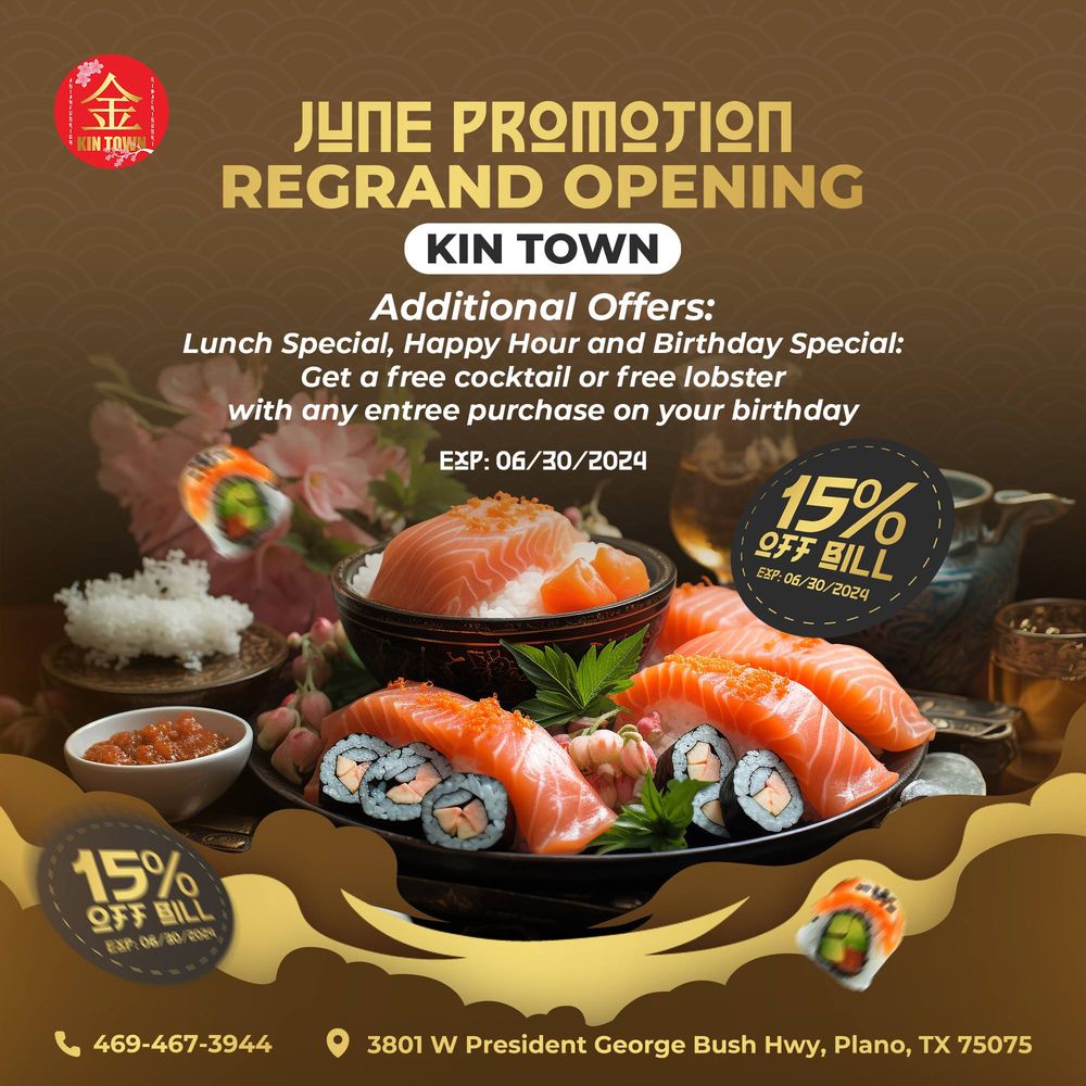 KIN TOWN FUSION HIBACHI & SUSHI - Updated July 2024 - 125 Photos - 3801 ...