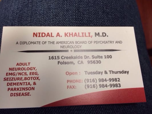 DR. NIDAL KHALILI - Updated December 2025 - 33 Reviews - 1615 Creekside Dr, Folsom, California ...