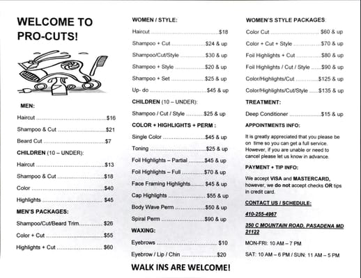 PRO CUTS BEAUTY SALON - Updated June 2025 - 3021B Mountain Rd, Pasadena ...