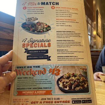Cotton patch cafe menu store