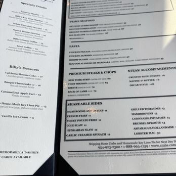 BILLY’S STONE CRAB RESTAURANT - Updated November 2025 - 2162 Photos ...