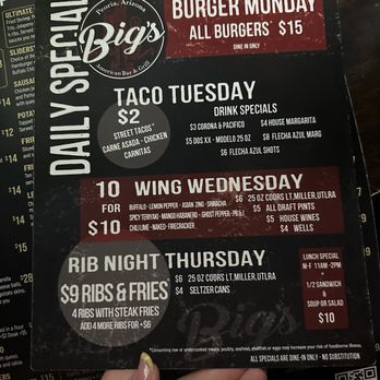 BIGS PEORIA - AMERICAN BAR AND GRILL - Updated January 2026 - 220 ...